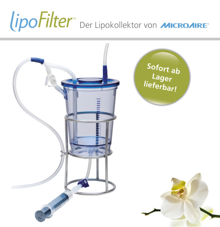 LipoFilter - der Lipokollektor von Microaire - TapMed Medizintechnik